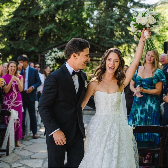 Jenny Yoo | Dresses | Jenny Yoo Ezra Strapless Lace Wedding Dress White ...